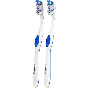 Colgate 360 Extra Soft Toothbrush for Sensitive Teeth and Gums with Tongue and Cheek Cleaner, 2 Pack