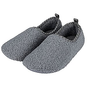 shevalues Cozy Ballerina House Slippers for Women Memory Foam Indoor Home Wide Slippers for Swollen Feet Grey size 8.5-9.5