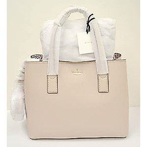 Designer Kate New York Women's Hadley Road Small Dina Top Handle Handbag Tote in Tusk Light Cream light Beige