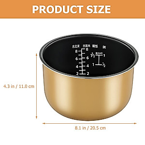 BESTonZON Inner Cooking Pot for Rice Cooker and Instant-Pot Use Rice Cooker Liner Non- stick Rice Cooking Container Rice Maker Accessories for Rice Maker Cooker 3L