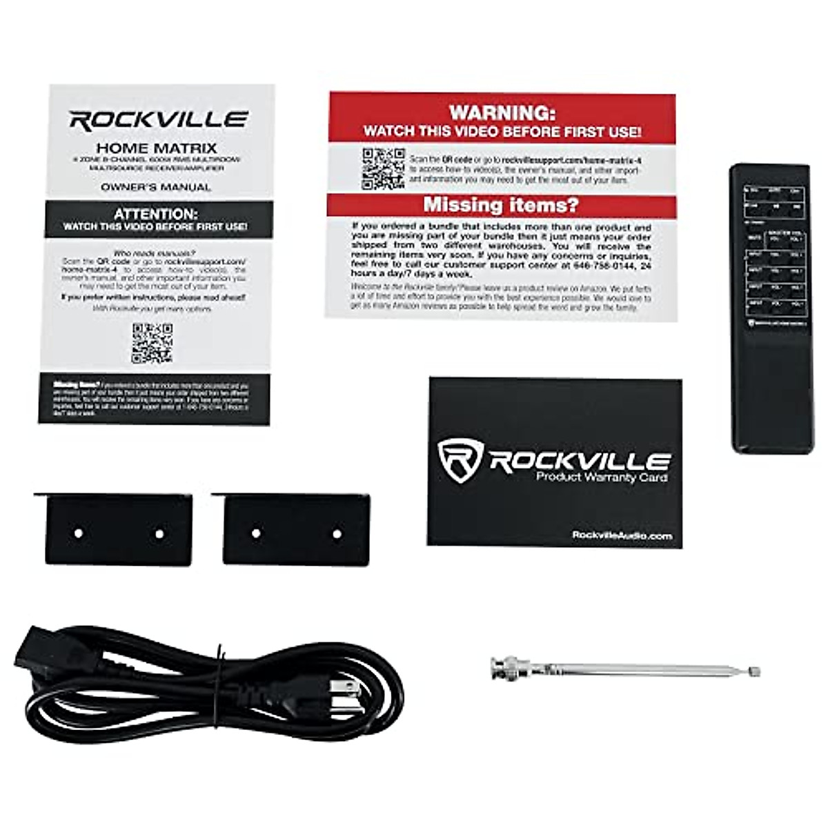 Rockville Home Matrix 4 Zone 8 Channel 600w Multi Room/Source Receiver/Amplifier