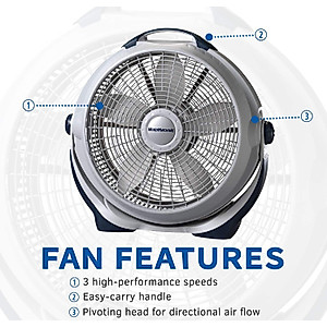 Lasko Wind Machine 20" Air Circulator, Black Wind 20