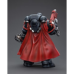 Pipigirl JoyToy × Warhammer 40K Genuine License 1/18 Soldier, Black Templars Primaris Sword Brethren, 4inch Army Military Extreme Warrior Models Action Figures Kits (Harmund)