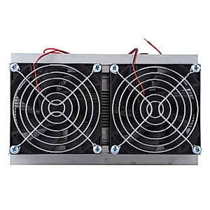 Thermoelectric Semiconductor Radiator Cooler Refrigeration Cooling Fan Heat Sink System Kit,2 Cooling Fans, 2 Large Fans and 2 Cold Junction modules