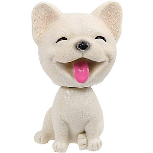 Taotenish French Bulldog Bobblehead Toy, Resin Dog Ornament - Home Office Decoration, 9x5x5.5cm