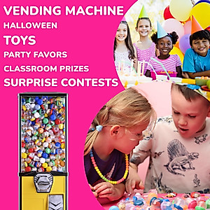 Capsule Vending Machine Translucent Pink Acorn Capsules Empty 30 pcs 1.1 inch - Gumball Machine Capsules Bulk Party Favors DIY Containers - Easter Basket Stuffers Gifts Pinata Stuffers