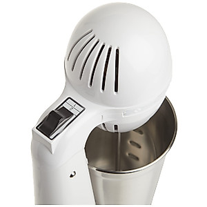 Hamilton Beach 727B DrinkMaster Electric Drink Mixer, Restaurant-Quality Retro Milkshake Maker & Milk Frother, 2 Speeds, Extra-Large 28 oz. Stainless Steel Cup, White