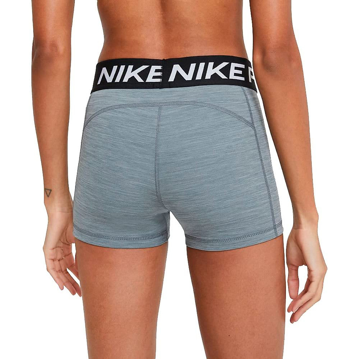 Nike Women's Pro 365 3inch Shorts, Smoke Grey/Heather/Black/Black, Large
