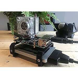 Connectors 3D Printing Hard Drive Bracket for Raspberry Pi 3/4 Bracket Supports 2.5HDD Mechanical/SSD Solid State Drive - (Cable Length: For2.5SSD, Color: Black)
