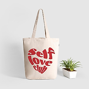 Ecoright Tote Bag for Women with Zipper, Small Tote Bag, Canvas Bag, Reusable Cotton Bag for Beach, Grocery, School & Work
