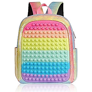JoyLEME Large Pop Backpack for Girl Classic School Backpack Kids Backpacks, Elementary School Bookbag, Cute Lightweight Preschool Backpack Back to School Gifts for Girls