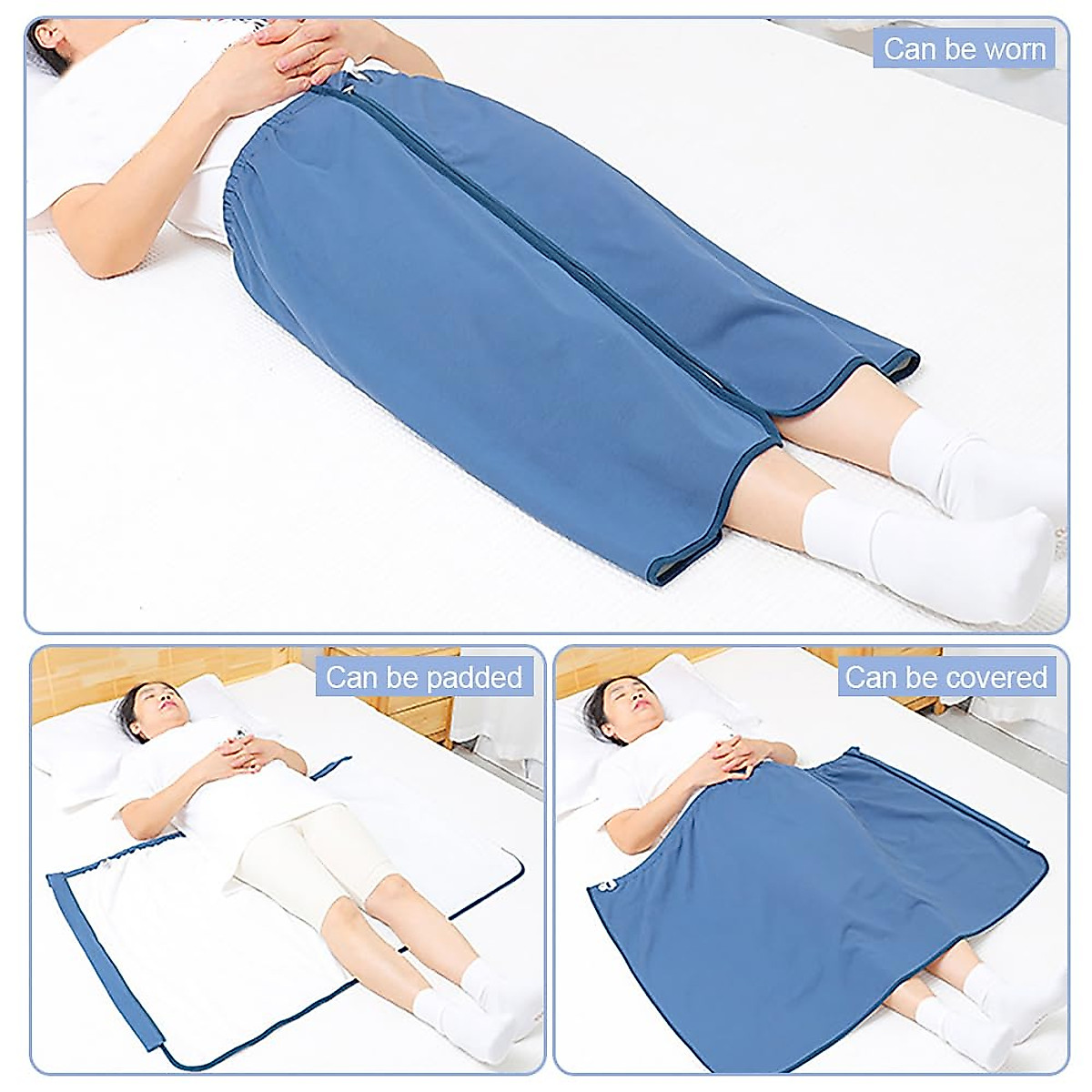 Adult Diaper Skirt Incontinence Bed Pads Waterproof and Leak Proof Bed Mat Breathable Menstrual Period Mat One Piece Wearable Nursing Skirt for The Elderly Pregnant Women Patients Kids