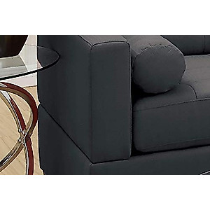 Poundex Sofas, Slate Black