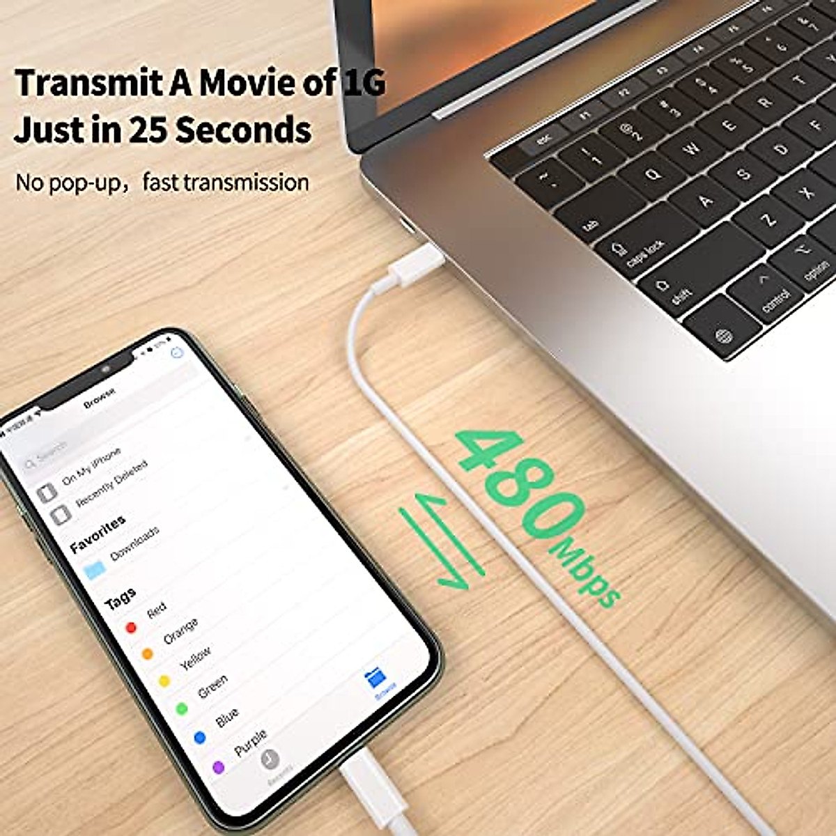 AUDIANO USB C to Lightning Cable [3 Pack], iPhone PD Fast Charging Cord MFi Certified TYPC C Port to iPhone Charging Cord for iPhone 13 12 11 Pro Max Mini X XS