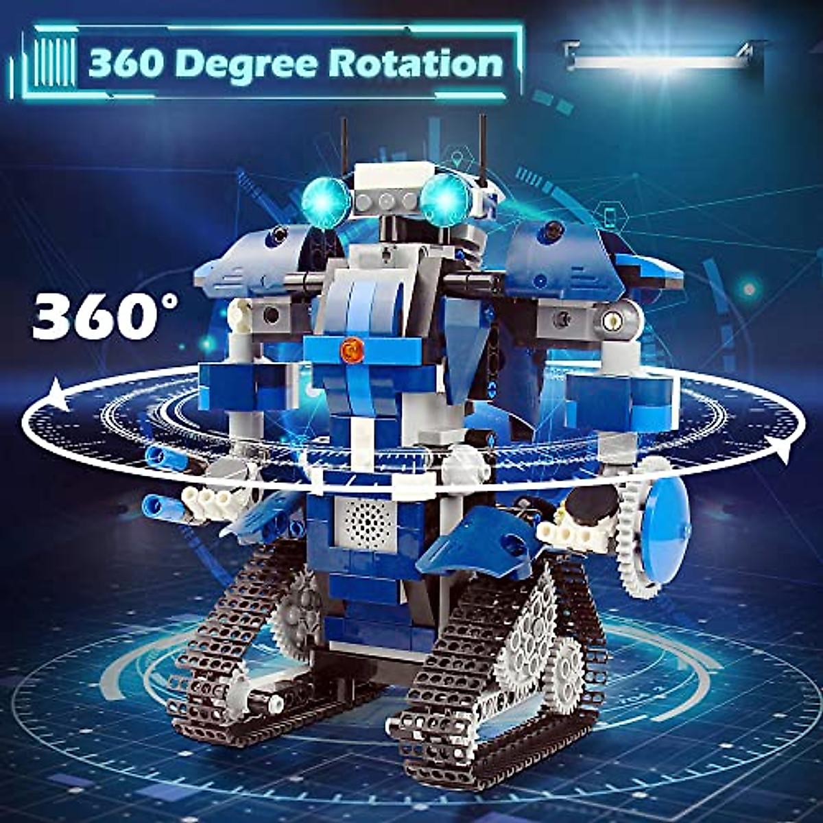 MSNOR Gxi Robot Building Kit for Kids, Toy Robot Building Blocks for Boys Age 8+ STEM Projects Robotics Kit with App & Remote Control, 405 Pieces