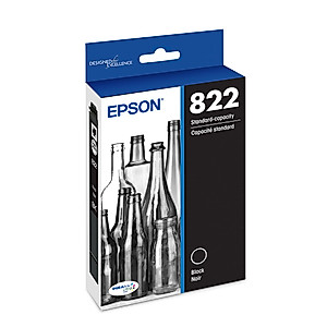 EPSON T822 DURABrite Ultra Ink Standard Capacity Black Cartridge (T822120-S) for select Epson WorkForce Pro Printers
