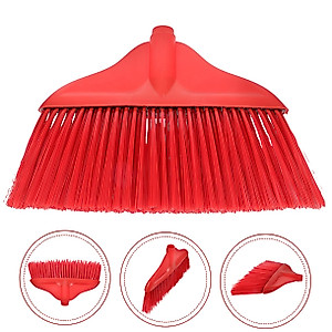 TOBBOMEY 2pcs Plastic Broom Head Outdoor Broom Head Floor Broom Head Broom Replacement for Broom Refill Broom Head Sweeper Head for Clean Home Accessory Household Broom Part Red
