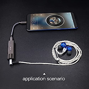 okcsc DAC Adapter Cable,High-End DAC/OTG Cable/Amplifier Adapter Replacement Cable Improved Sound Quality for Type C DAC Headphone AMP Compatible with FiiO K3 Khadas Tone 2 Pro to USB C Mobile