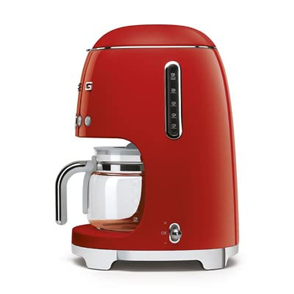Smeg 50's Retro Drip Coffee Maker with Extra Glass Carafe, Red
