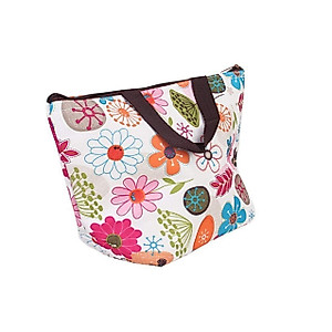 JASSINS Waterproof Picnic Insulated Fashion Lunch Cooler Tote Bag Travel Zipper Organizer Box,A70-Flower