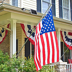 Joylight Flag Pole Light Solar Powered Outdoor, Solar Flagpole Light 6000K White Led IP65 Waterproof Dusk to Dawn 3 Mounted Ways Clamp Ground Wall for Flag Pole