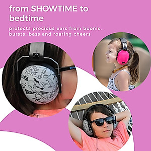 BANZ Kids Headphones – Hearing Protection Earmuffs For Children – ADJUSTABLE headband to fit all ages – Protect Kids Ears – Block Noise – Fireworks – Sporting Events – Concerts – Movies (Magenta)