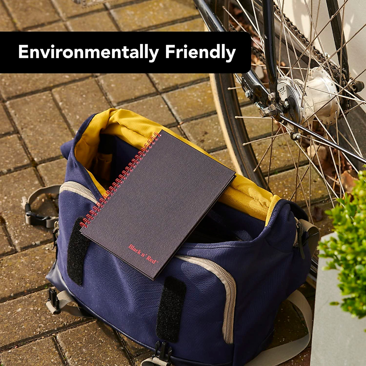 Black n' Red‭ Business Notebooks, 2 Pack, Hardcover, Twin Wire, 70 Sheets, 8-1/4" x 5-1/4", Black‬‬‬‬‬‬ (400163208)