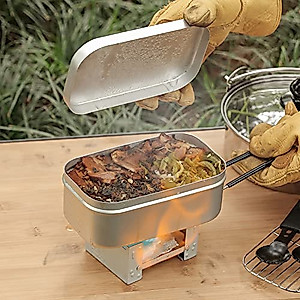 Bento Box Set, Japanese Aluminum 304 Stainless Steel Lunch Box Outdoor Heated Lunch Box with Lid with Handle Camping Travel Cooking Food Box Bento Box 17cm x 10cm x 6.5cm/6.69" x 3.94" x 2.56"