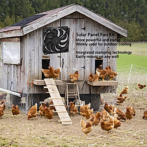 Solar Panel Fan Kit, 50W Solar Powered Exhaust Fan, Outdoor Portable Solar Attic Fan for Chicken Coops, Greenhouse, Sheds, Pet House, Window Exhaust, without Power Storage Function