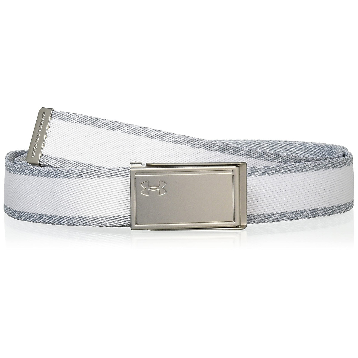 Under Armour Women's Webbing Belt, White (100)/Black, One Size Fits Most