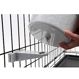 Lixit Quick Lock Removable Dog Kennel Bowls for Wire and Soft Sided Crates (40oz Wire Crate, Granite)