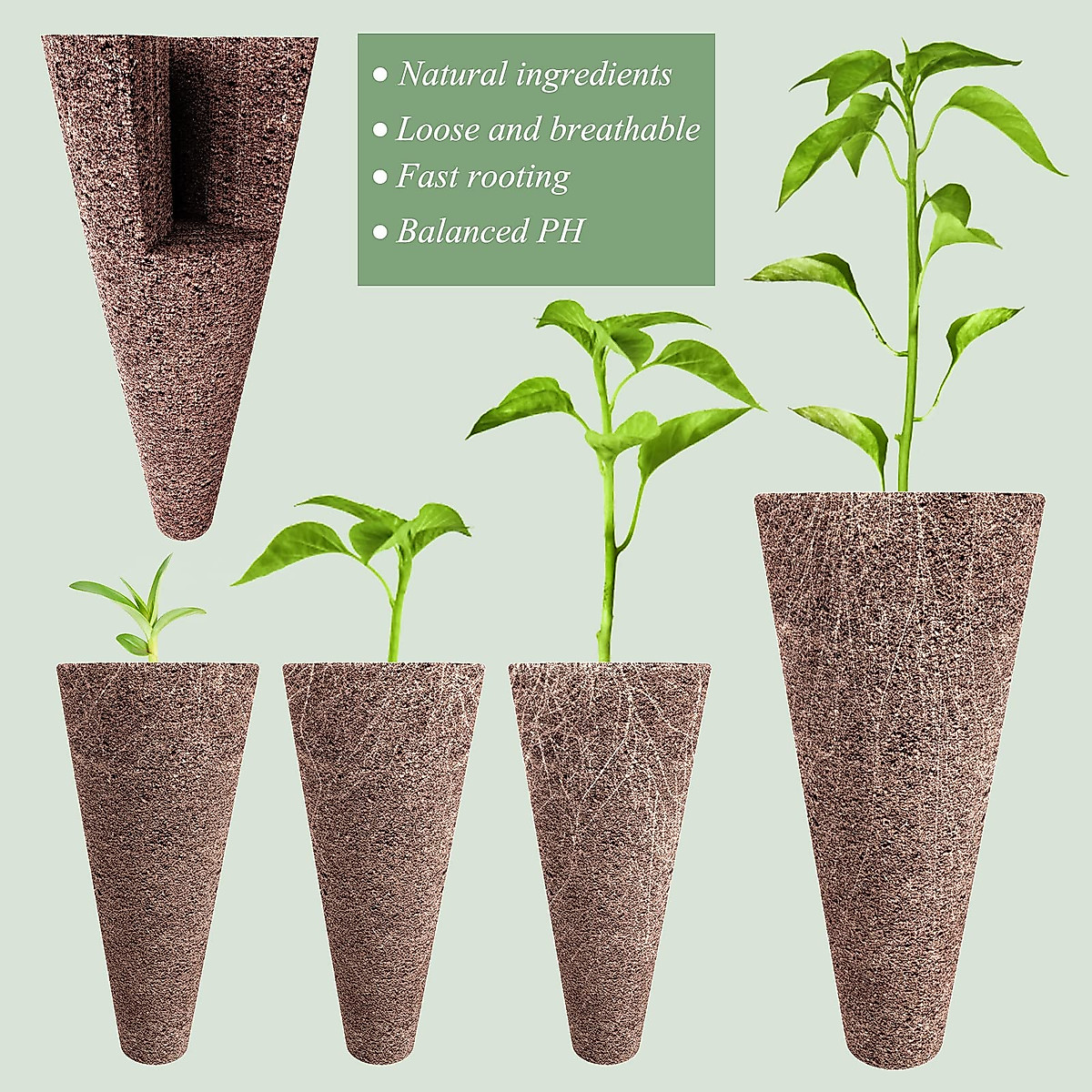 Tigvio 50 Piece Hydroponic Pods Kit: Grow Anything with 50 Grow Sponges - Compatible with All Hydroponics Brands