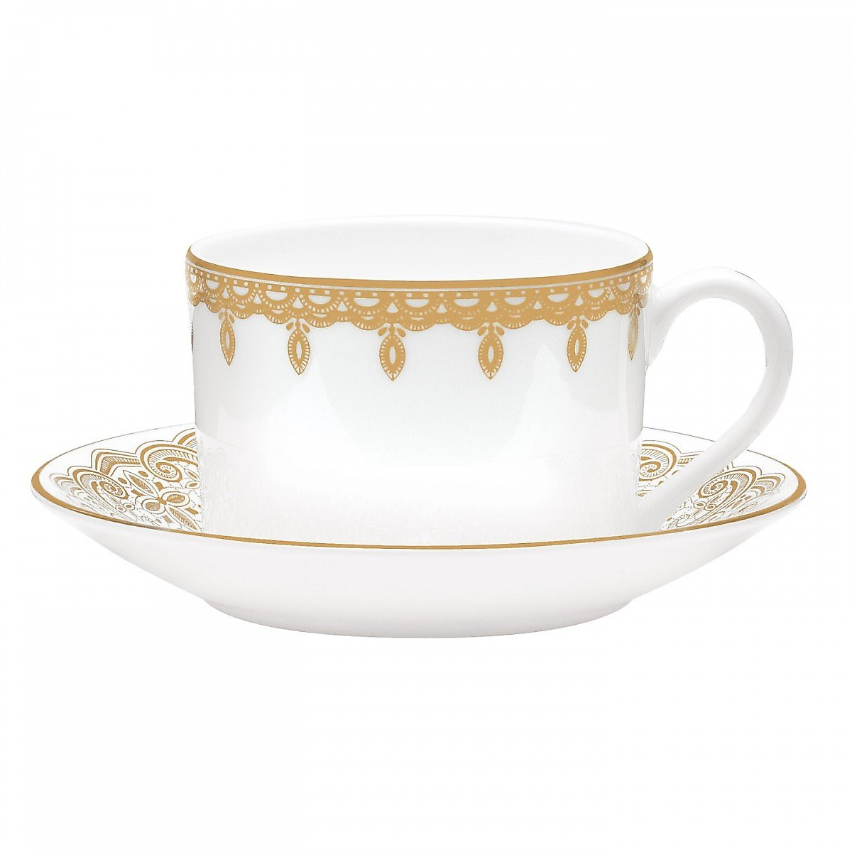 WATERFORD Lismore Lace Gold Teacup & saucer