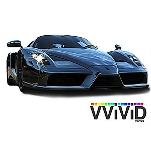 VViViD Standard Gloss Chrome Black Vinyl Wrap Adhesive Film Roll (1.5ft x 5ft)