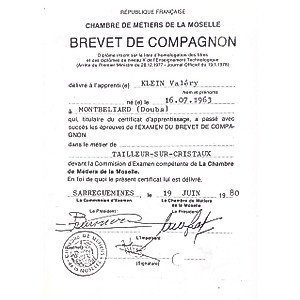 6 Red White Wine And Water Crystal Glasses - 6 Colors Assortments - Roemer Service Diamant(5,7 fl oz) - Klein House - Company : Artisan du Cristal - Gift Set - Stamped : Klein 54120 Baccarat France