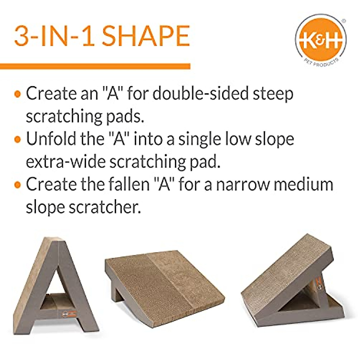 K&H Pet Products Stretch n' Scratch Cardboard Cat ScratcherToy 9” x 14” x 15”