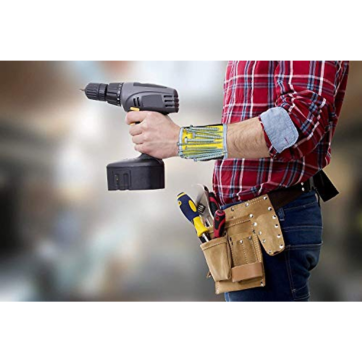 Magnelex Magnetic Wristband - Stocking Stuffers for Men – One Size Fits All Wrist Magnet Tool Holder. Christmas Gift for Dad, Husband, Son. Unique Gift and Stocking Stuffer Idea