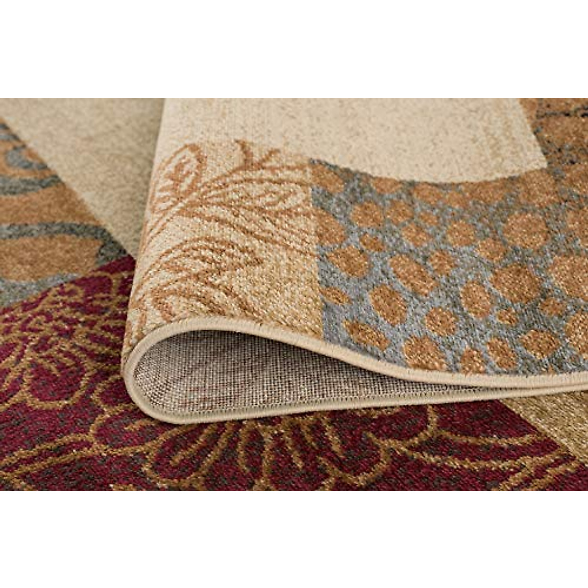 Tayse Sedona Beige 3 Piece Area Rug Set for Home, Room, and Decor - Transitional, Floral