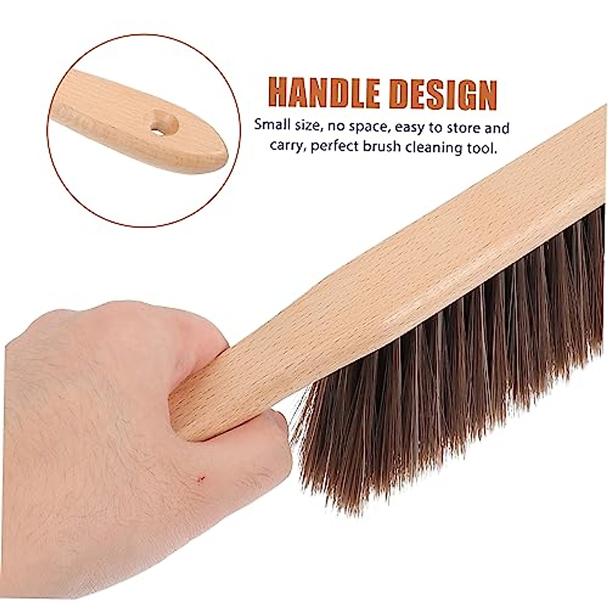 TOBBOMEY 2pcs Kitchen Carpet Cleaner Brush Carpet Brush Handheld Broom Brush for Cleaning para Limpiar Dust Collector for Home Hand Brooms Sweeper Broom Duster Cleaning Brush Wooden
