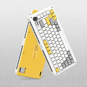 iQunix ZX75 Gravity Wave 75% RGB Mechanical Keyboard with Volume Knob, 81 Keys Hotswap Moonstone Switches Wireless Gaming Keyboard, Supports Bluetooth 5.1, 2.4GHz and Wired, for Win/Mac