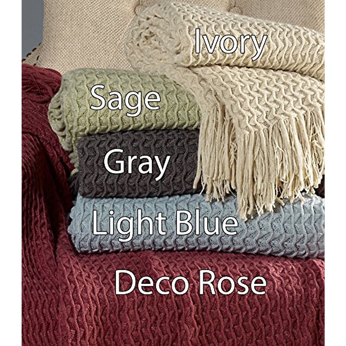 Brielle Winding Wave Throw, Sage