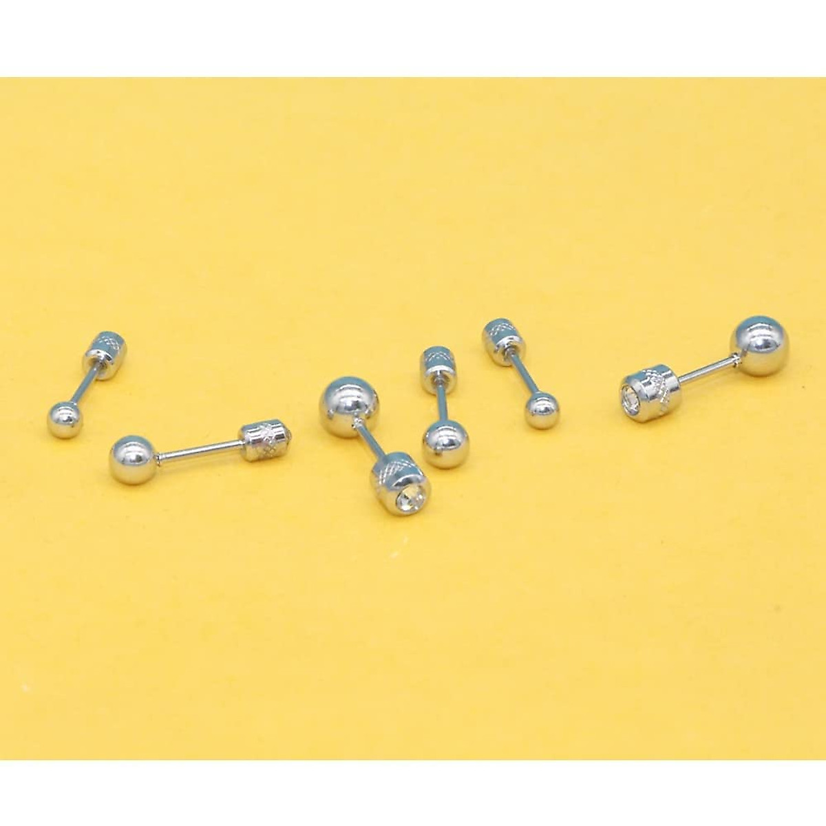 Hopply Screw on Earring Backs for Women,Hypoallergenic Surgical Steel Stud Earrings Ball Star Circle Simple Geometric Cartilage Helix Flat Back Piercing Earrings