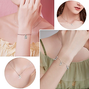 SANNIX 156Pcs/6 Sets ABC Letter Charms Mini A-Z Alphabet Bracelet Necklace Pendants with 200Pcs Open Jump Rings for DIY Jewelry Making