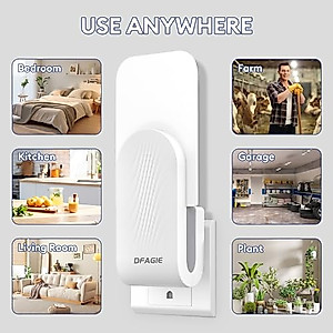 DFAGIE Fly Trap Indoor(1 Device + 5 Glue Cards), Plug-in Flying Insect Trap for Mosquito, Flies, Fruit Flies, Moths, Gnats, Gnat Trap for House Indoor, White