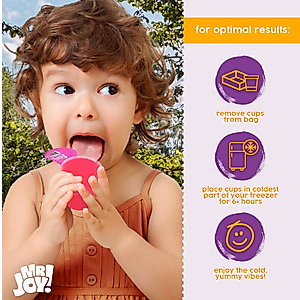 Mr. Joy Soft Italian Ices -Ships Non Frozen Assorted Flavors Mini Cool Cups Variety Pack (40 x 1.34oz) - Freeze & Enjoy - 40 Pantry-safe Mini Italian Ices Dessert Cups (1 Box (40 Cups))