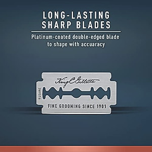 King C. Gillette Double Edge Safety Razor Blades 10 count, Stainless Steel Platinum Coated Blades