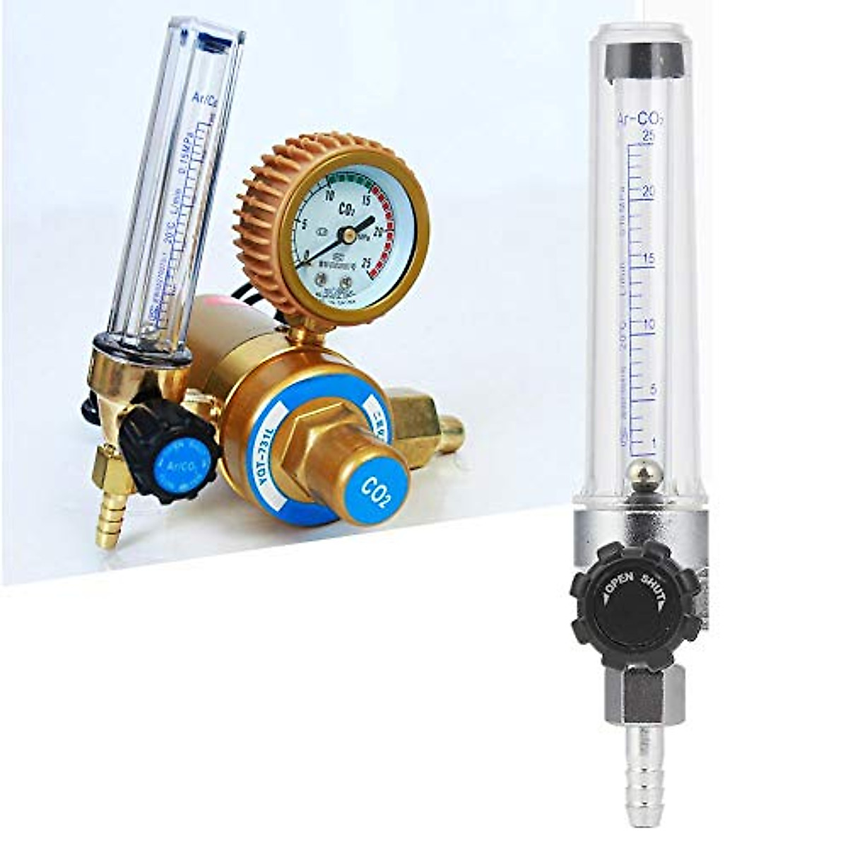 Argon Co2 Gas Flow Meter Scale Tester Measure Flowmeter for Mig Tig Welder Welding