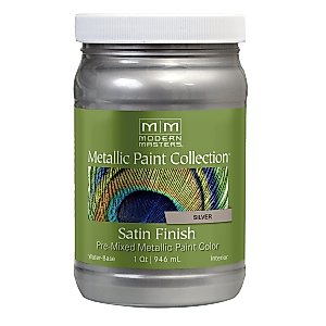 qt Modern Masters ME150 Silver Metallic Paint Collection, Satin Water-Based Decorative Metallic Paint