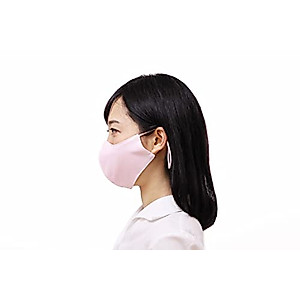 【2pcs set】 I R Labo Perfect fit Cotton cloth face mask Adult size With UV cut function Can be washed and used repeatedly (Large, Pink)