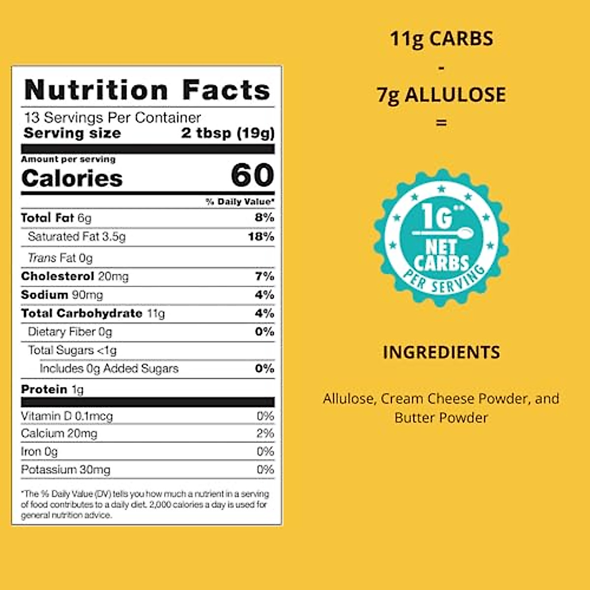 Good Dees Just Add Water Cream Cheese Frosting Mix, Keto Frosting Mix, No Sugar Added Frosting,Gluten Free & Maltitol Free, Diabetic, Atkins & WW Friendly (60 Calories, 1g Net Carb Per Serving)